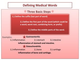 Chapter 1: Basic Elements of a Medical Word | PPTX