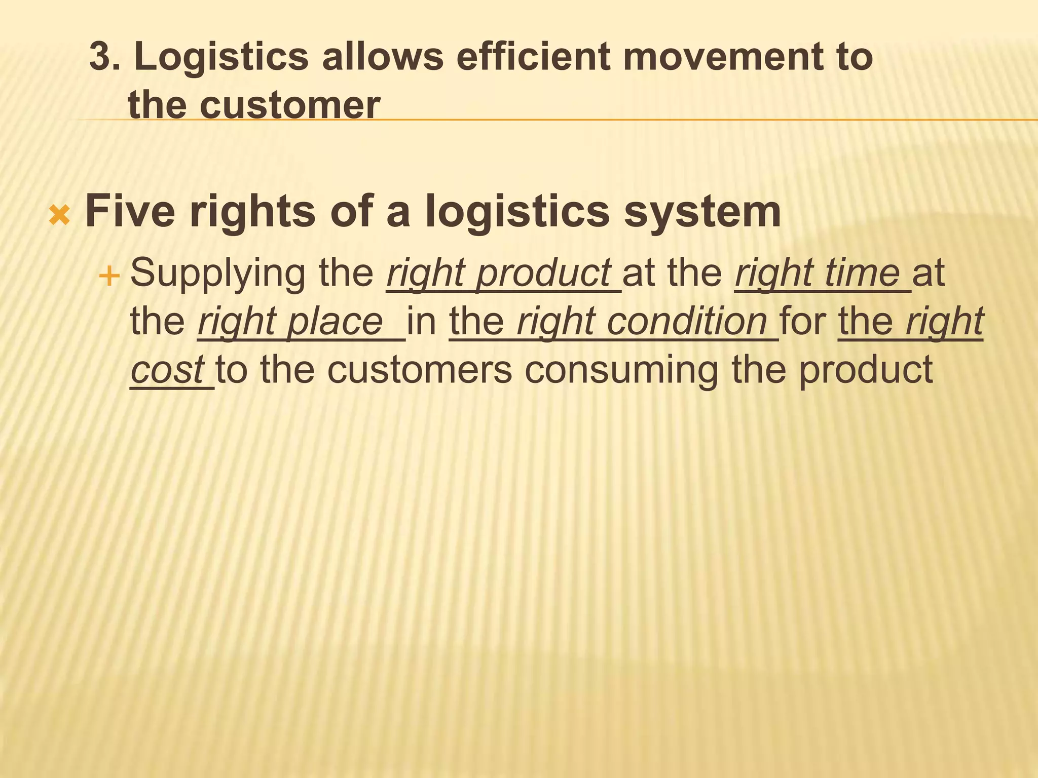 Logistics Management & Material Handeling | PPTX