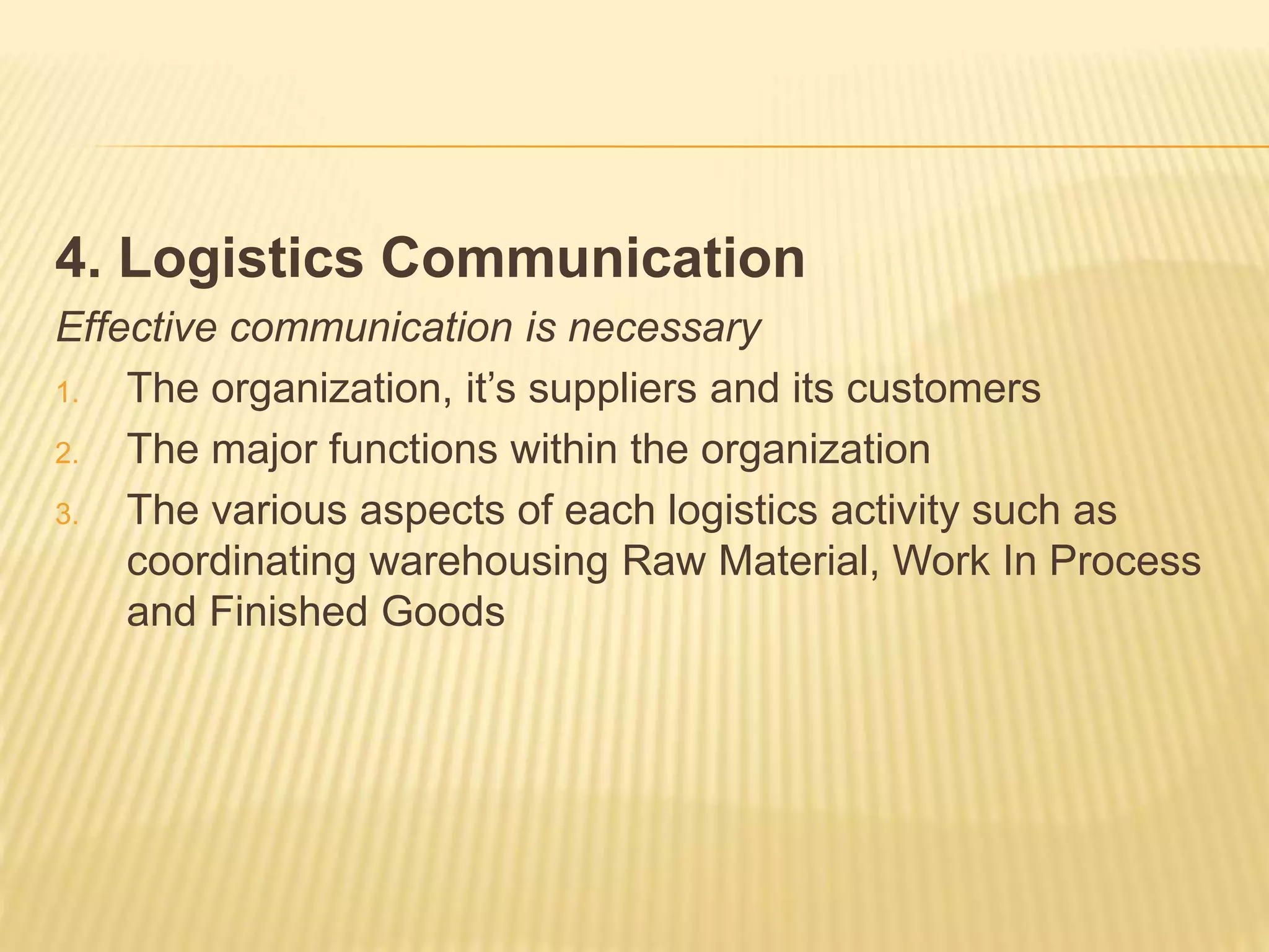 Logistics Management & Material Handeling | PPTX