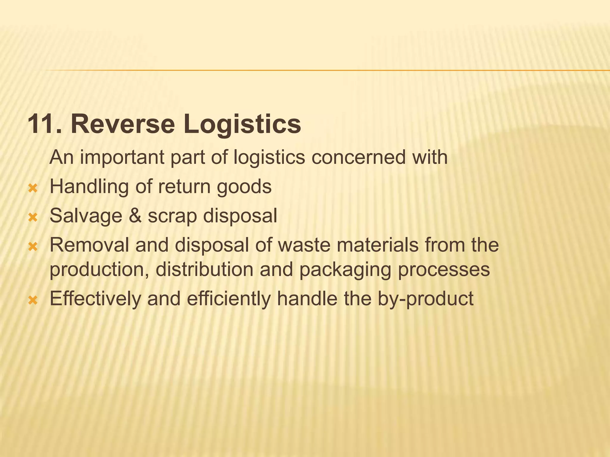 Logistics Management & Material Handeling | PPTX