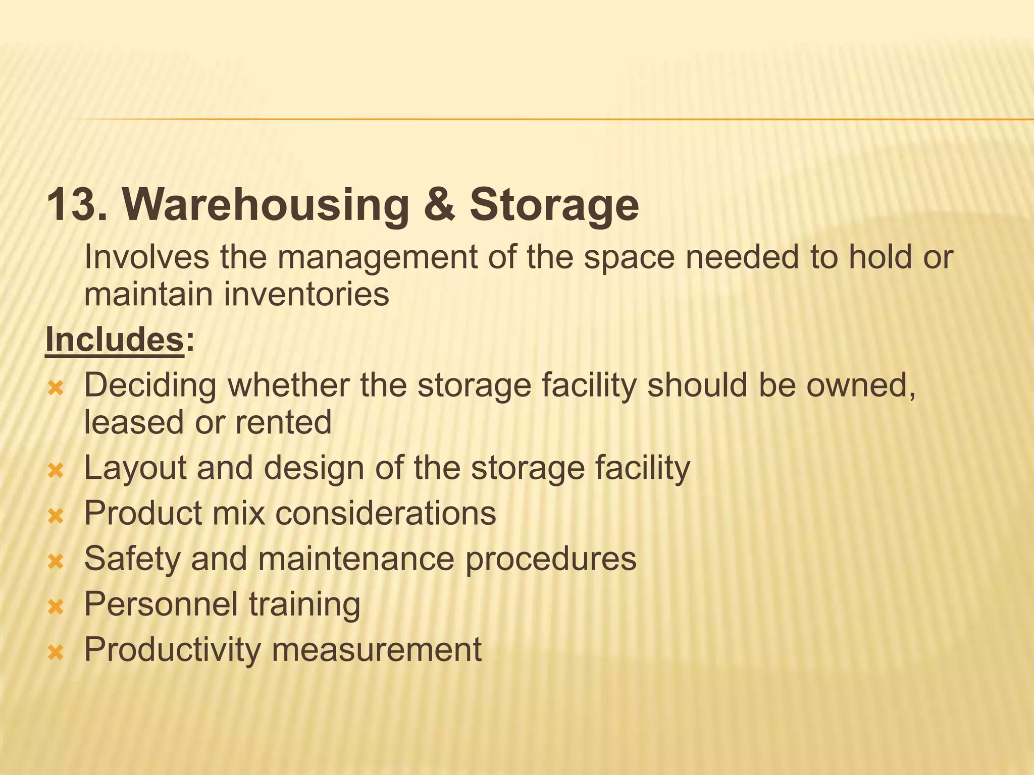 Logistics Management & Material Handeling | PPTX