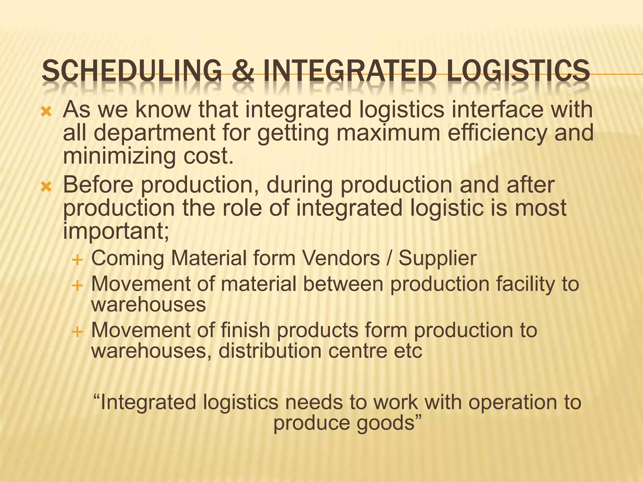 Logistics Management & Material Handeling | PPTX