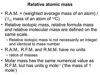 Ch1 Molar mass and Mole.ppt Chemistry Mole | PPT