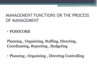 Ch 1 Nature & Functions of Management.pptx | Executive Leadership ...