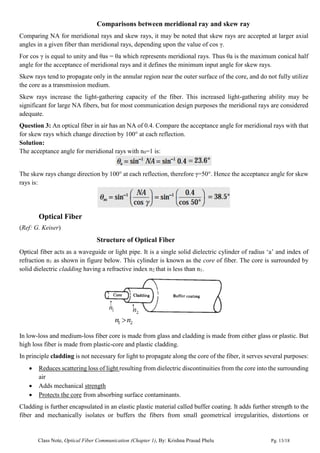 Ch 1 optical fiber introduction | PDF
