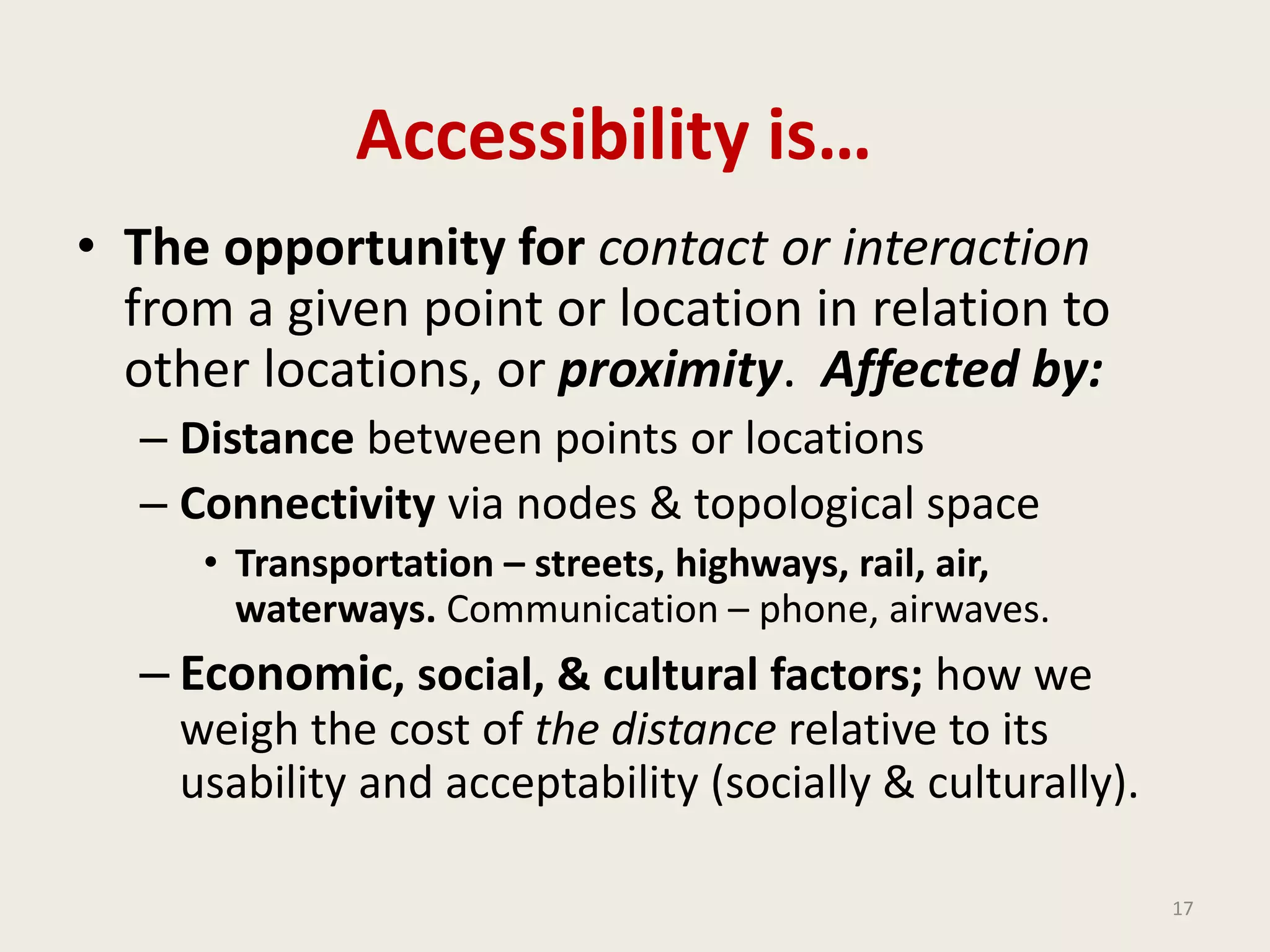 Ch 1 outline terms - Location and Spatial Analysis | PPT
