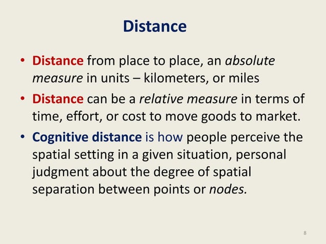 Ch 1 outline terms - Location and Spatial Analysis | PPT