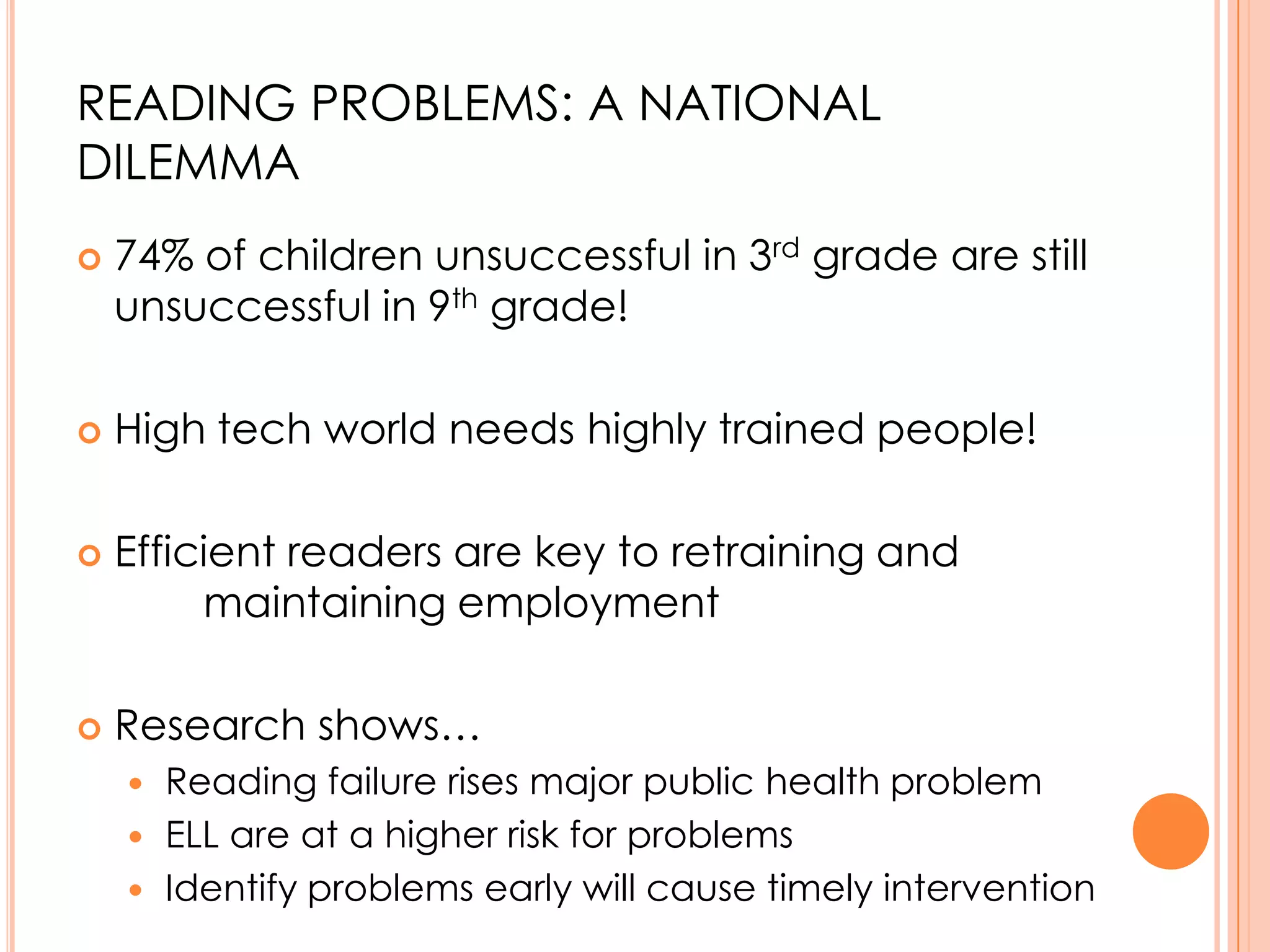 Reading Problems: A National Dilemma | PPTX