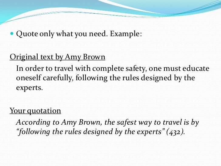 Ch 1 paraphrase and quotation