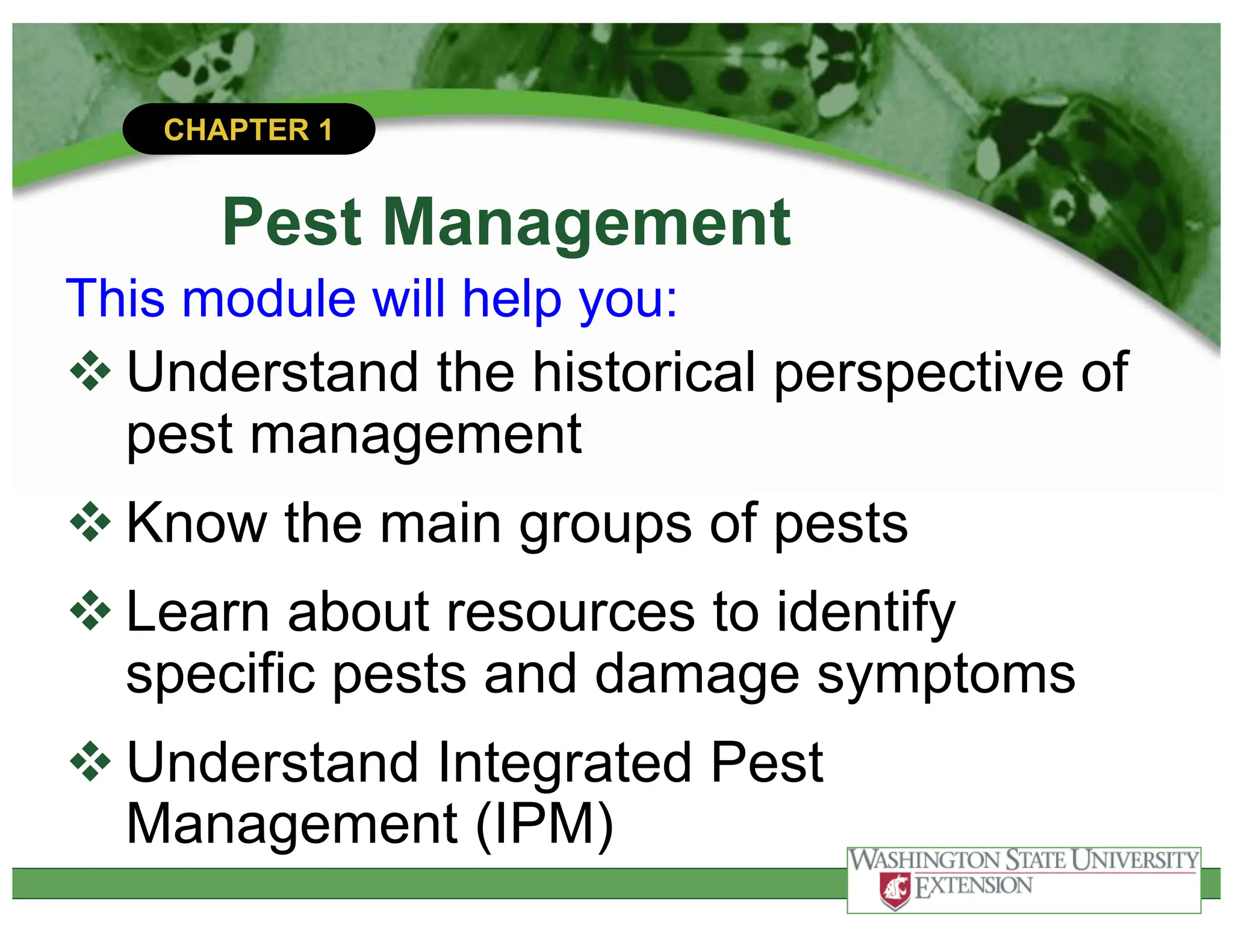 pest management module for first quarter | PDF