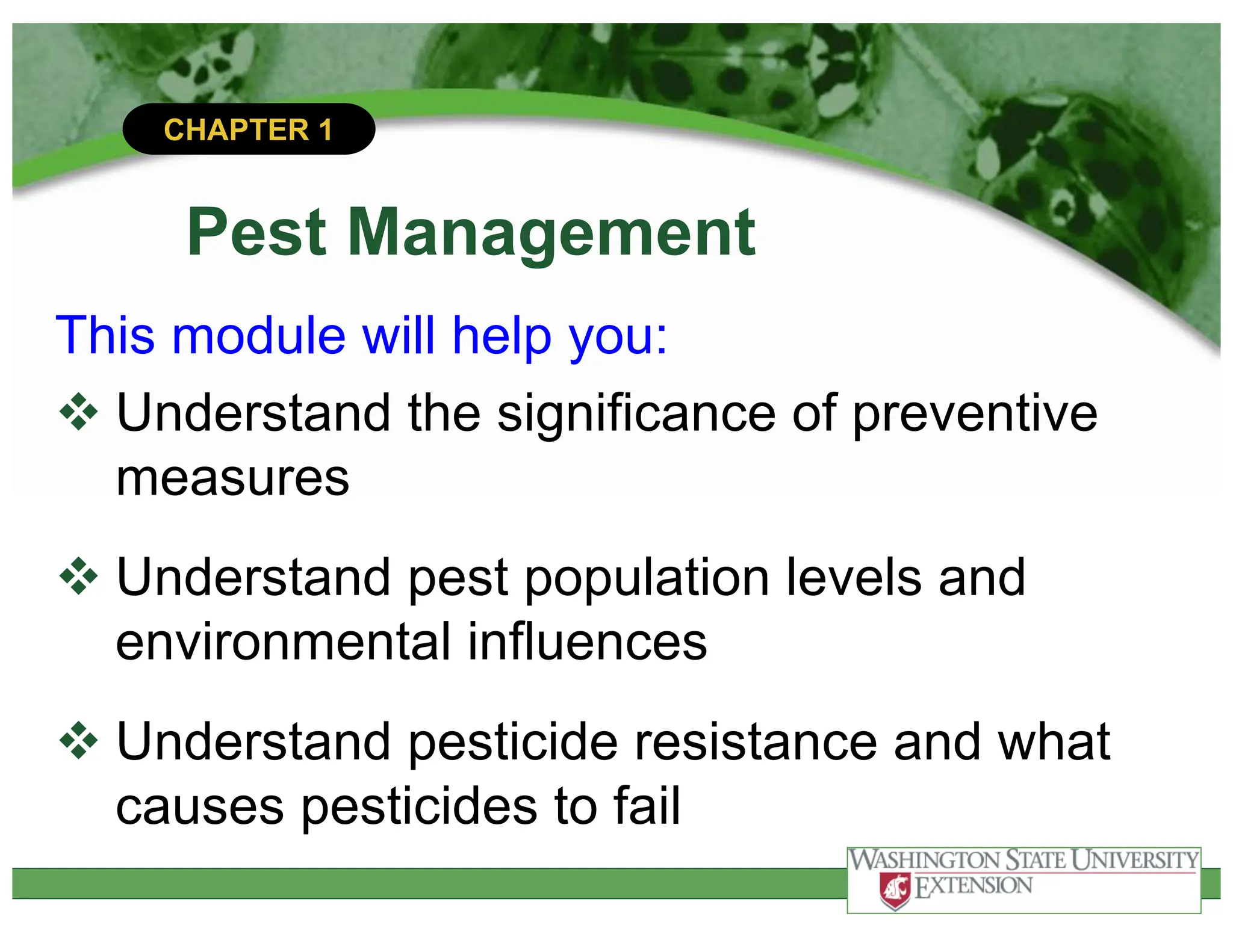 pest management module for first quarter | PDF