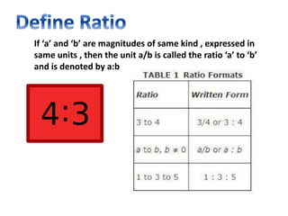 Proportion Math Definition