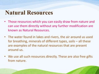 RESOURCES CLASS 8 | PPTX