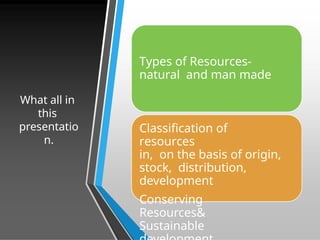 Ch 1 Resources 2 social science class 10 th | PPT