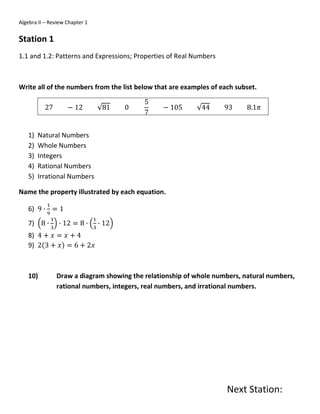 Ch 1 review stations (Classwork) | DOCX