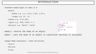 R DATA STRUCTURES 1 | PPT
