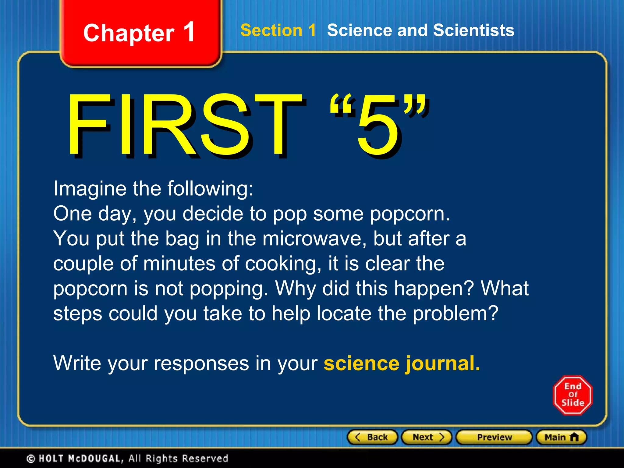 Ch1 S1 Science and Scientists | PPT