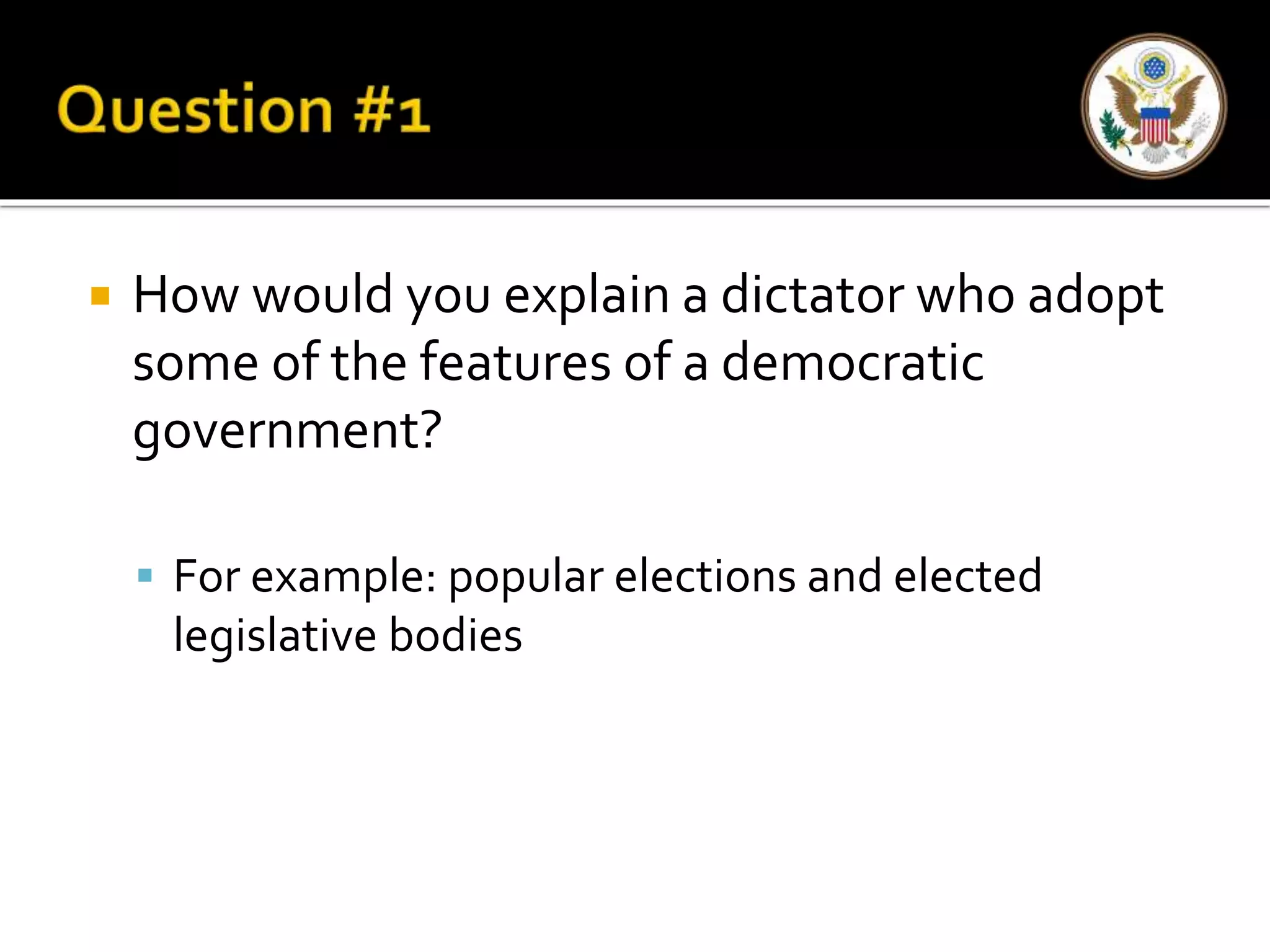 U.S. Government -- Chapter 1 Section 2 "Forms of Government" | PPTX
