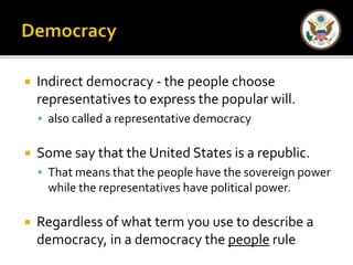 Indirect Democracy Examples