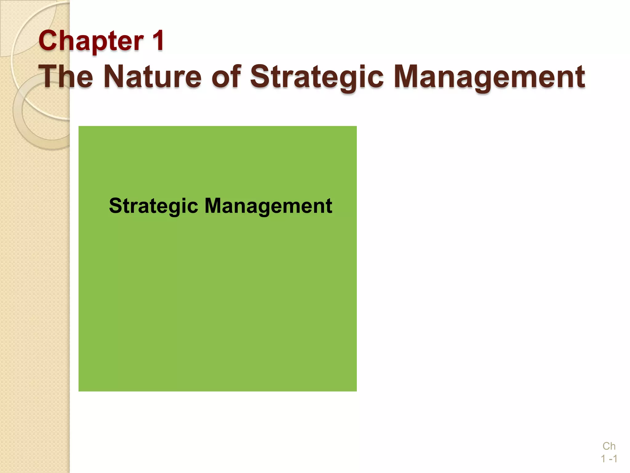 introduction of strategic management | PPTX