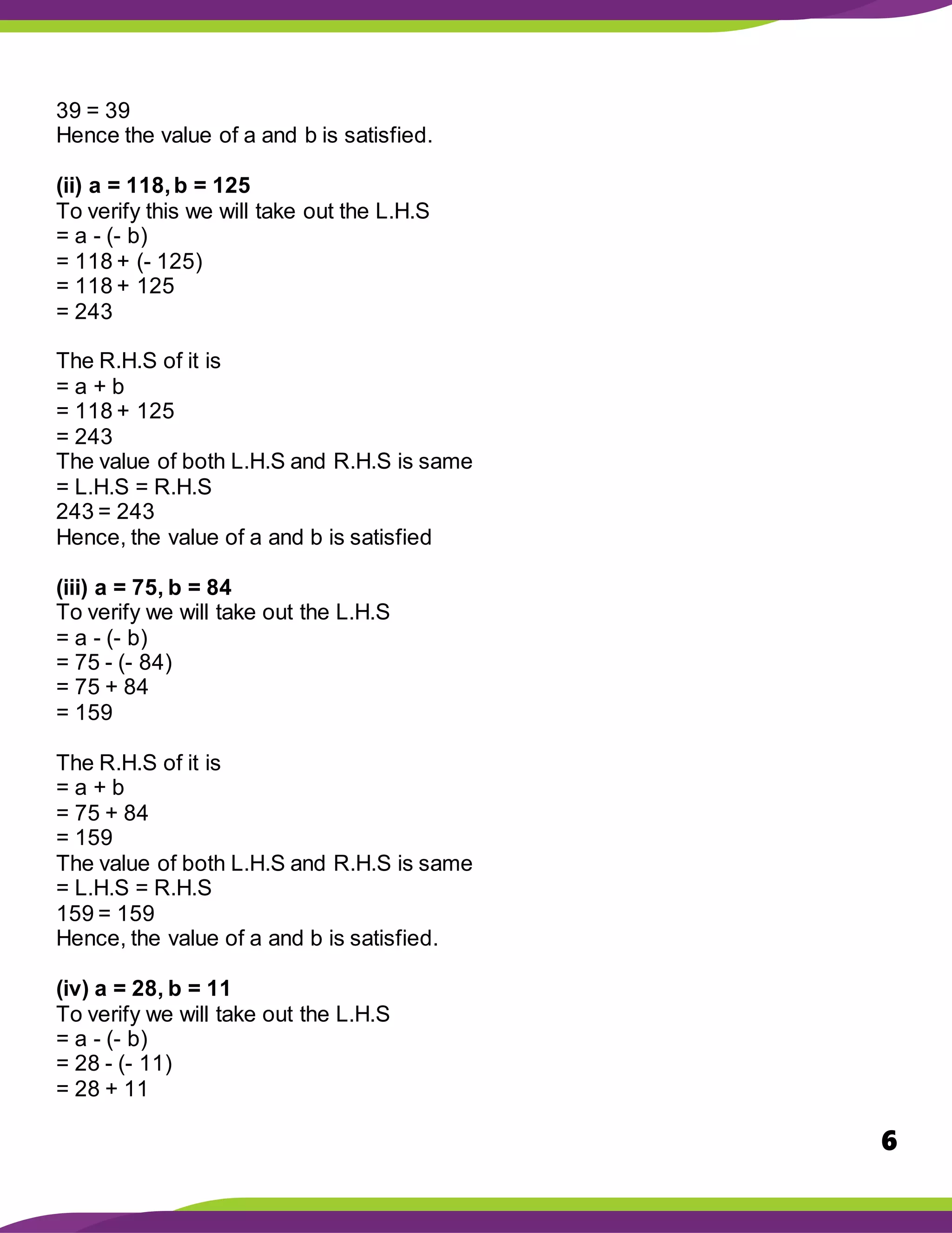 Class 7 Integers | DOCX
