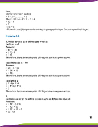 Class 7 Integers | DOCX