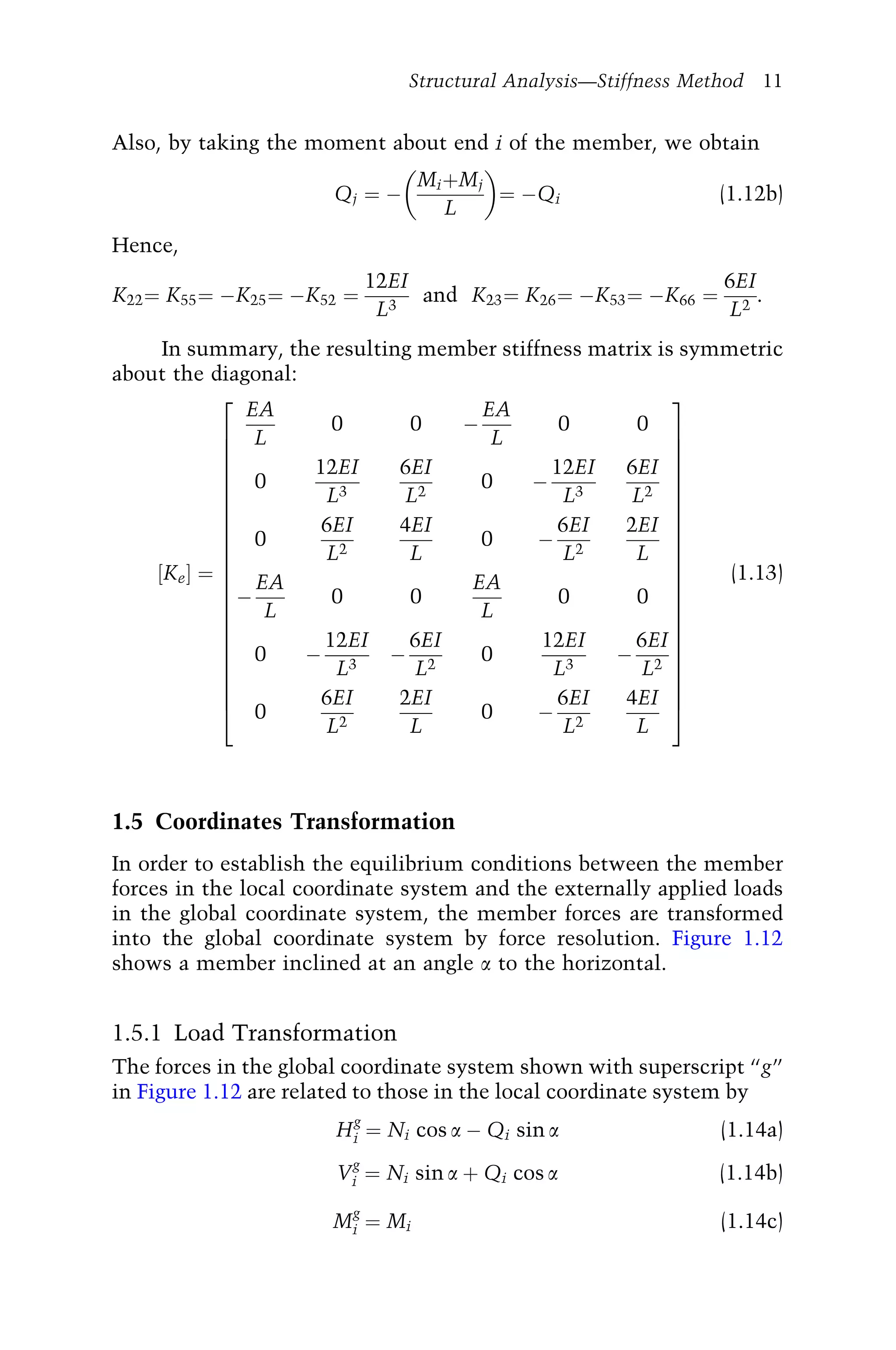 Ch 1 structural analysis stiffness method | PDF