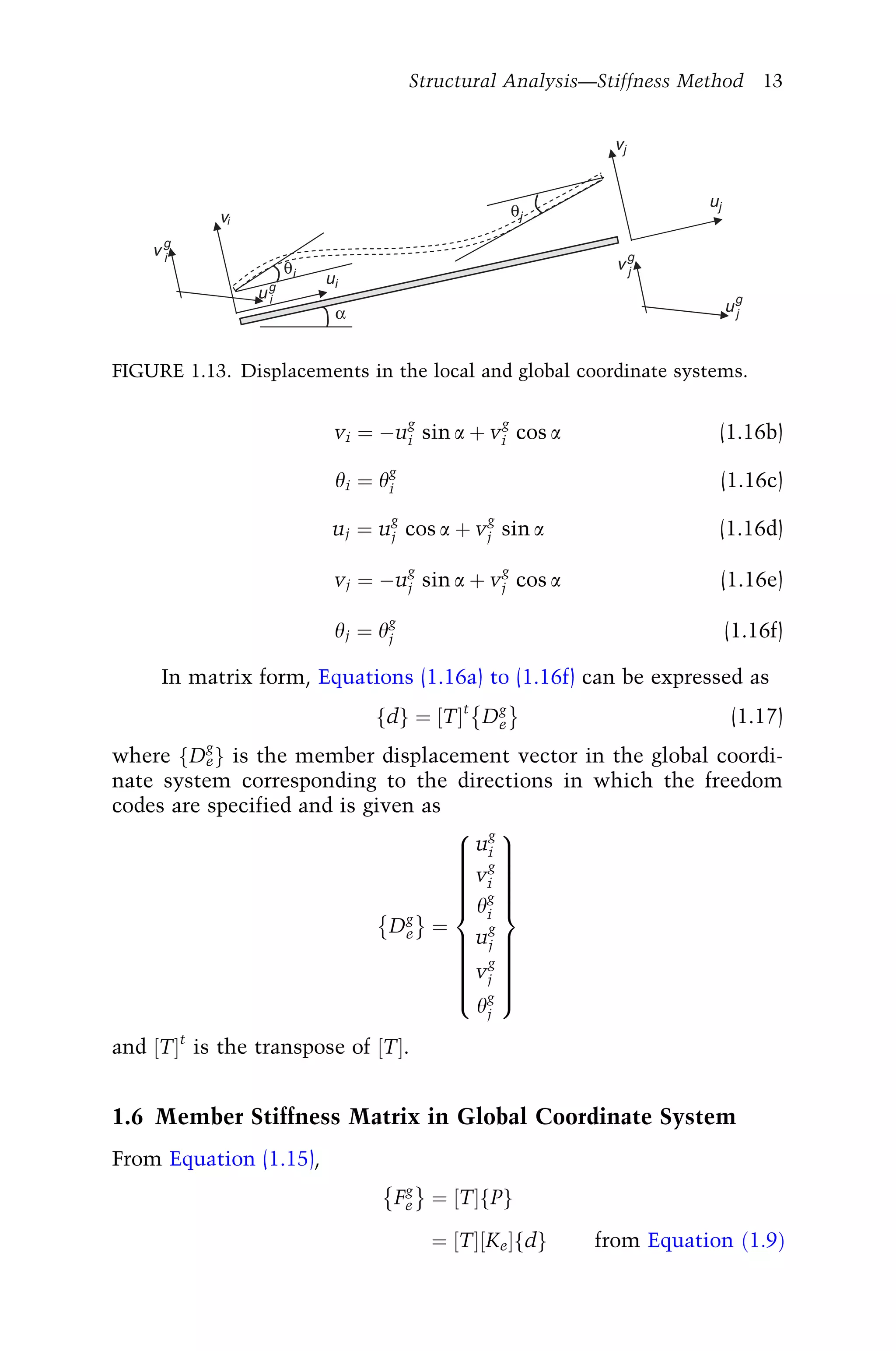 Ch 1 structural analysis stiffness method | PDF
