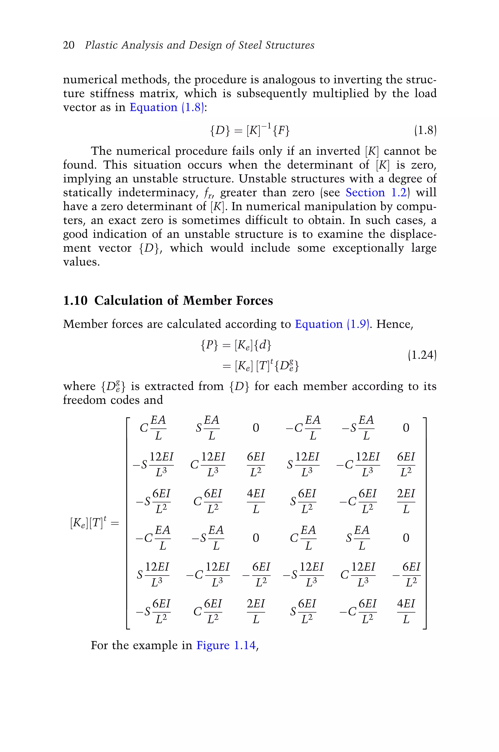 Ch 1 structural analysis stiffness method | PDF