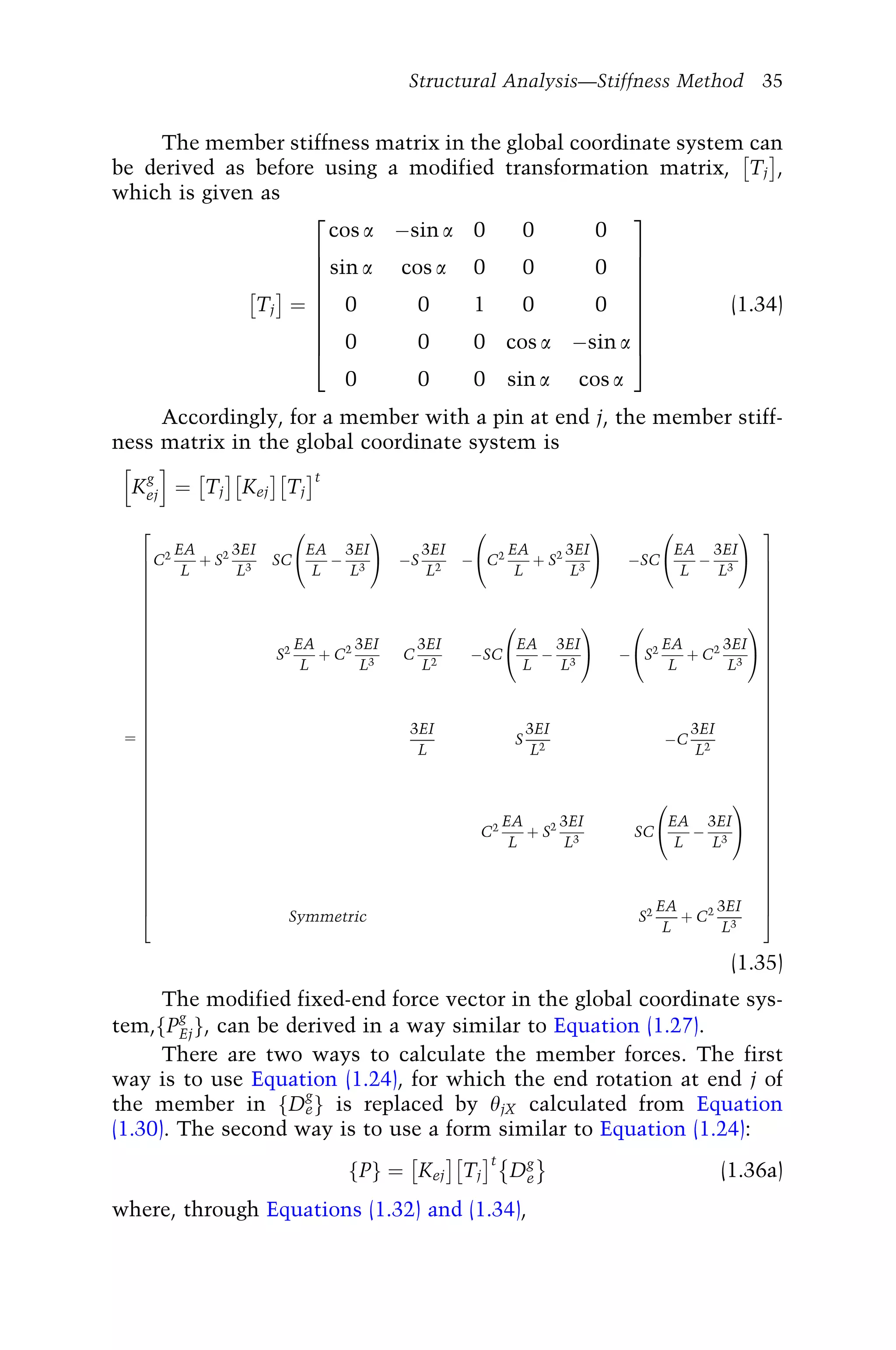 Ch 1 structural analysis stiffness method | PDF