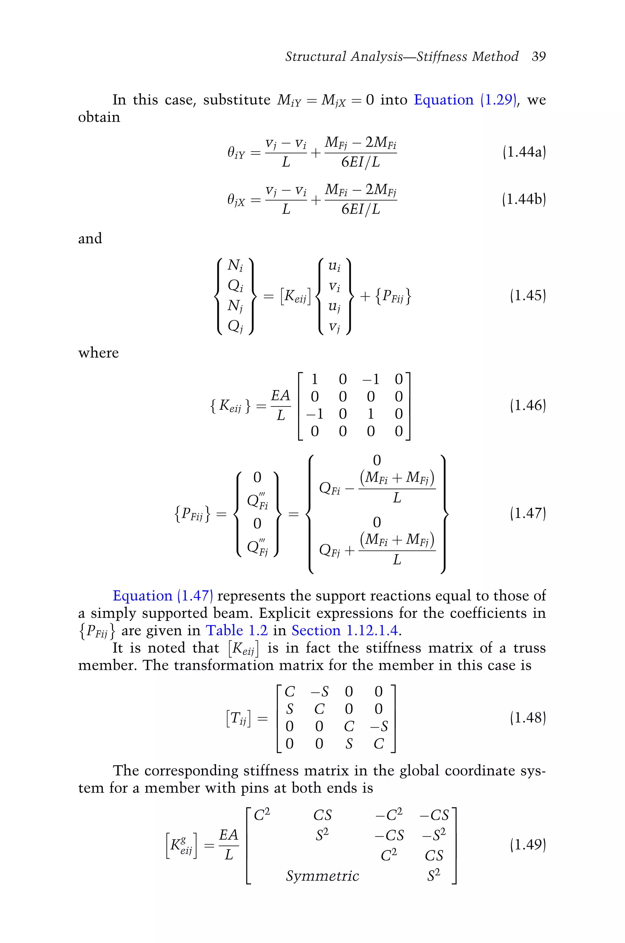 Ch 1 structural analysis stiffness method | PDF