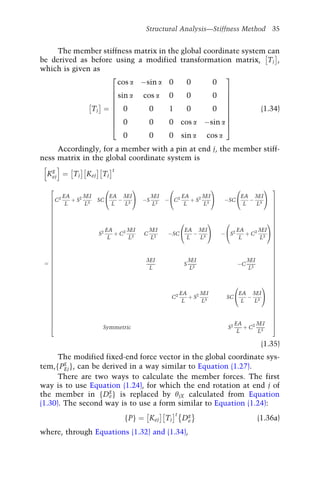 Ch 1 structural analysis stiffness method | PDF