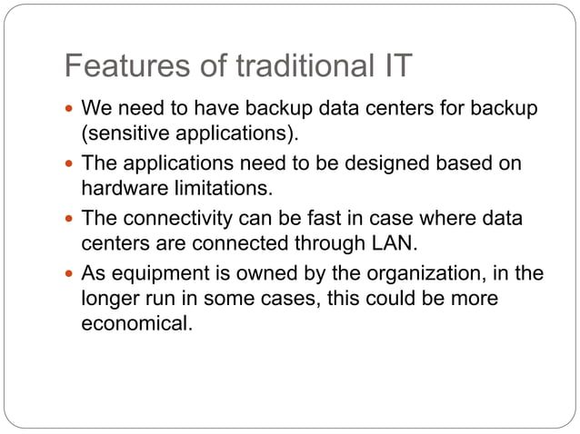 Ch1 traditional it and cloud | PPT