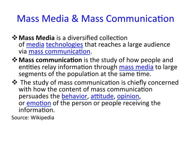 Ch1_Understanding Mass Media | PPT