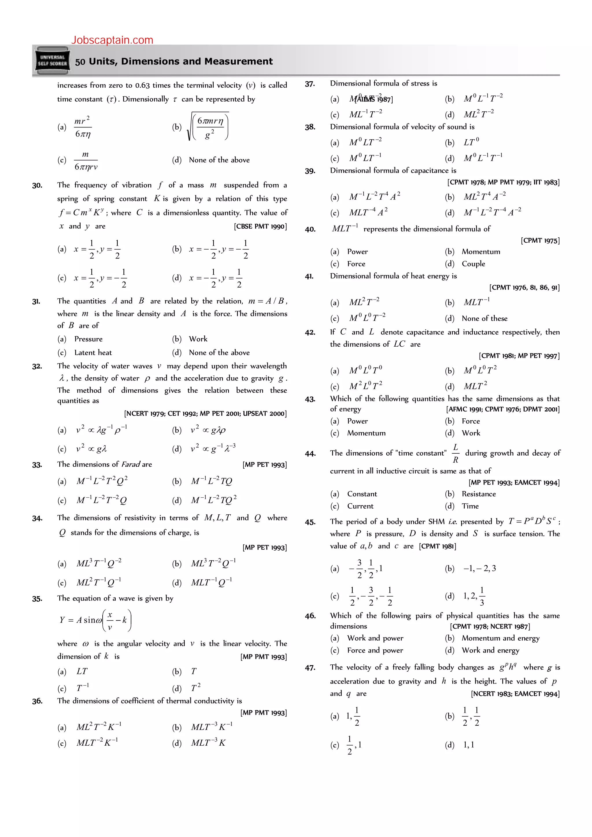 ch=1 Units, Dimensions and Measurement.pdf | Physics | Science