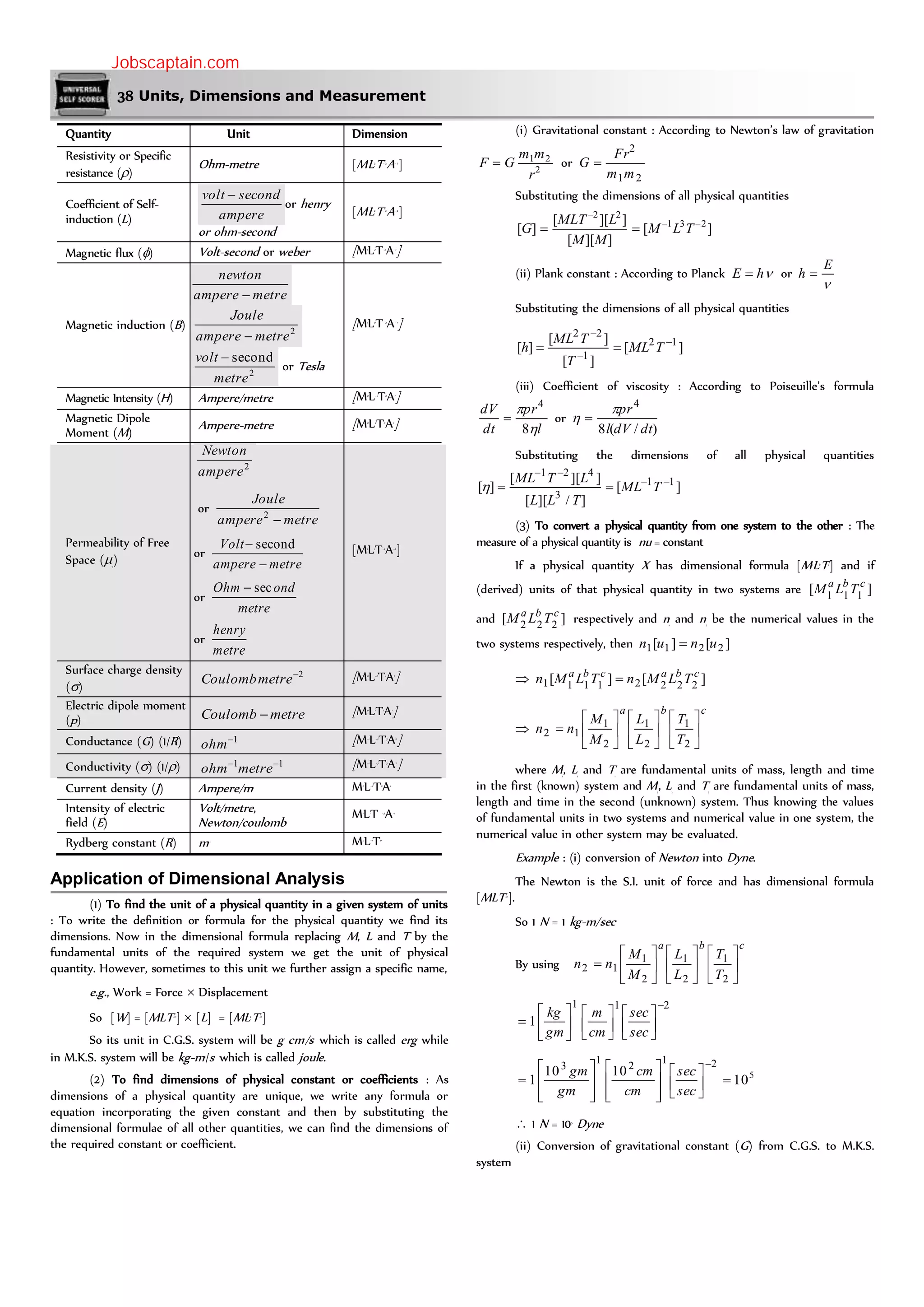 ch=1 Units, Dimensions and Measurement.pdf | Physics | Science