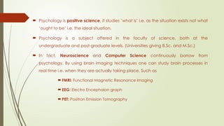 Chapter one Introduction to psychology and its concept | PPTX