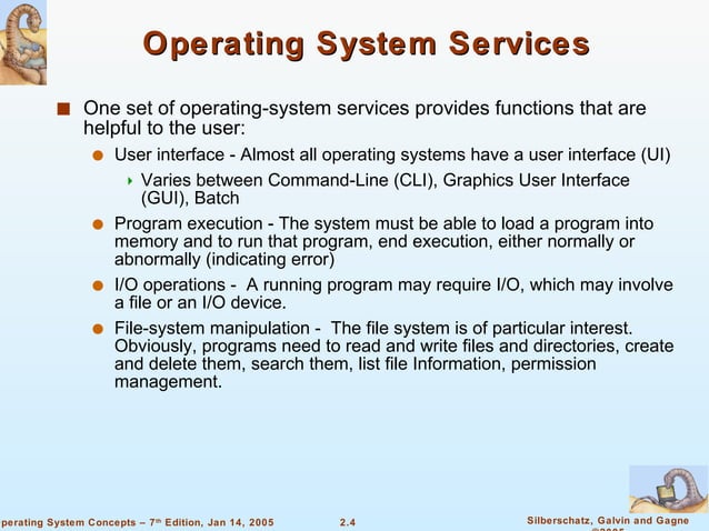 Chapter 2 - Operating System Structures