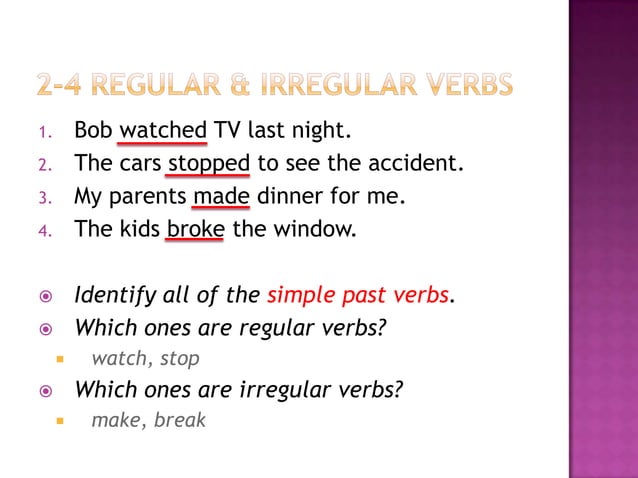 Chapter 2: Present and Past; Simple and Progressive | PPTX