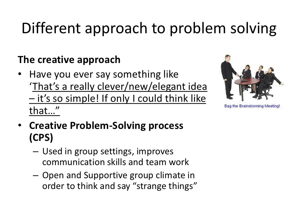 Approaches to problem solving and stages involved
