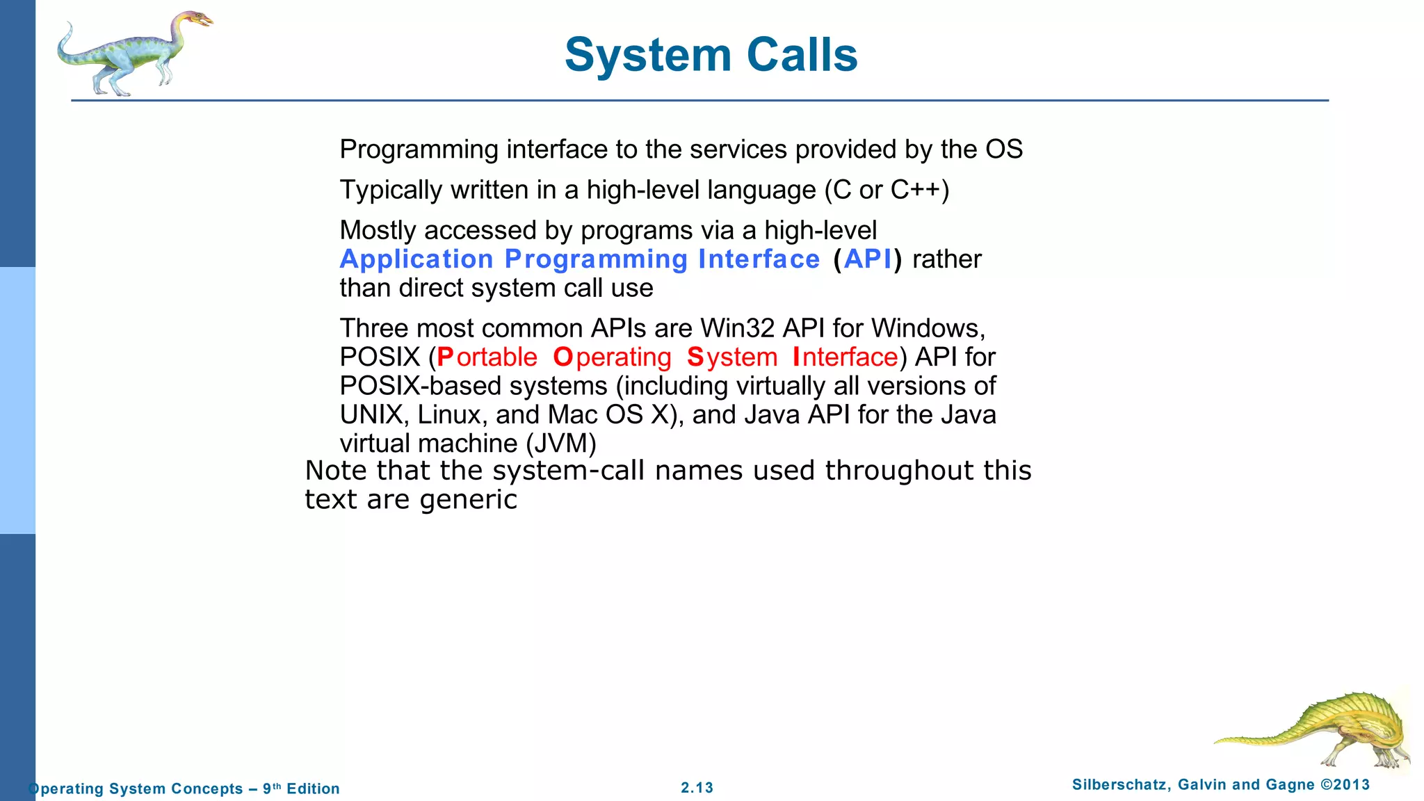 Chapter 2: Operating System Structures | PPT