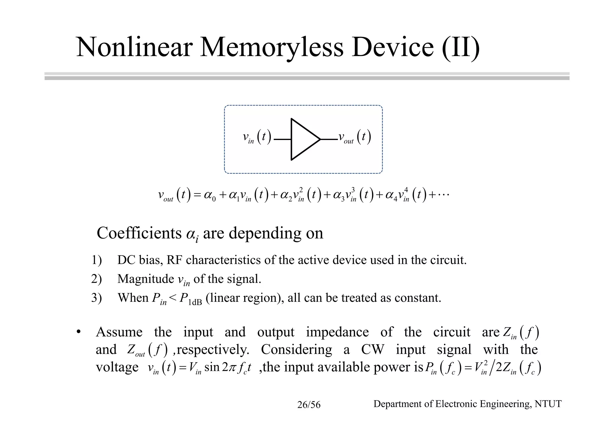 Multiband Transceivers - [Chapter 2] Noises and Linearities | PDF