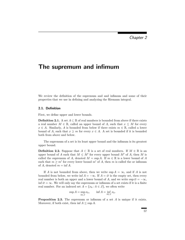 Supremum And Infimum | PDF | Physics | Science