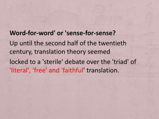 Translation theory before the 20th century | PPTX | Christianity ...