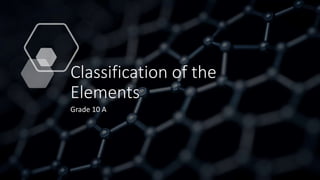 classification of the elements | PPTX