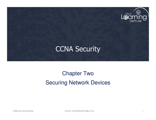 Ch2 Securing Network Devices Ccna Securitypdf 
