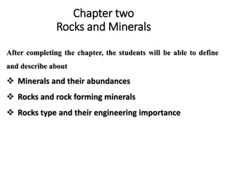 Ch 2.pdf this is geology power point to know formation of rocks to ...