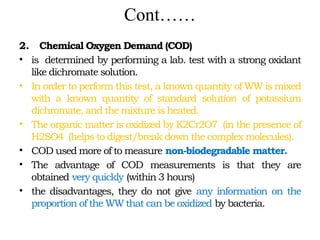 physical and chemical characterst ics of waste water | PPT