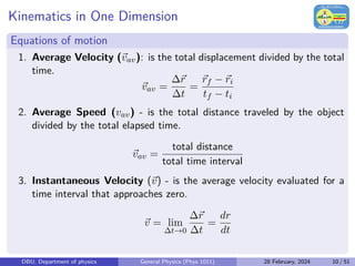 Kinematics and Dynamics of Particle: Comprehensive Physics Lecture ...