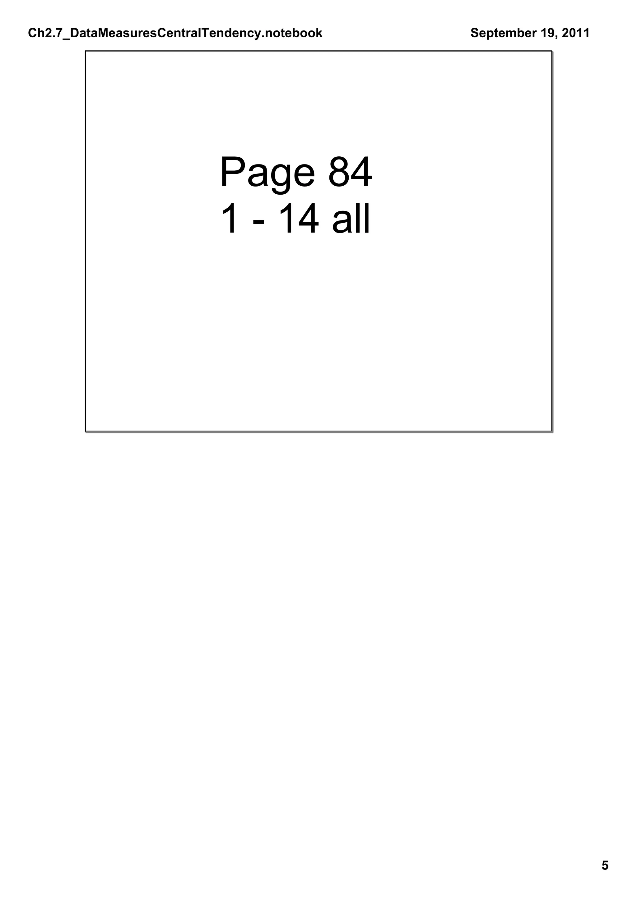 Ch2.7 Data Measures of Central Tendency | PDF
